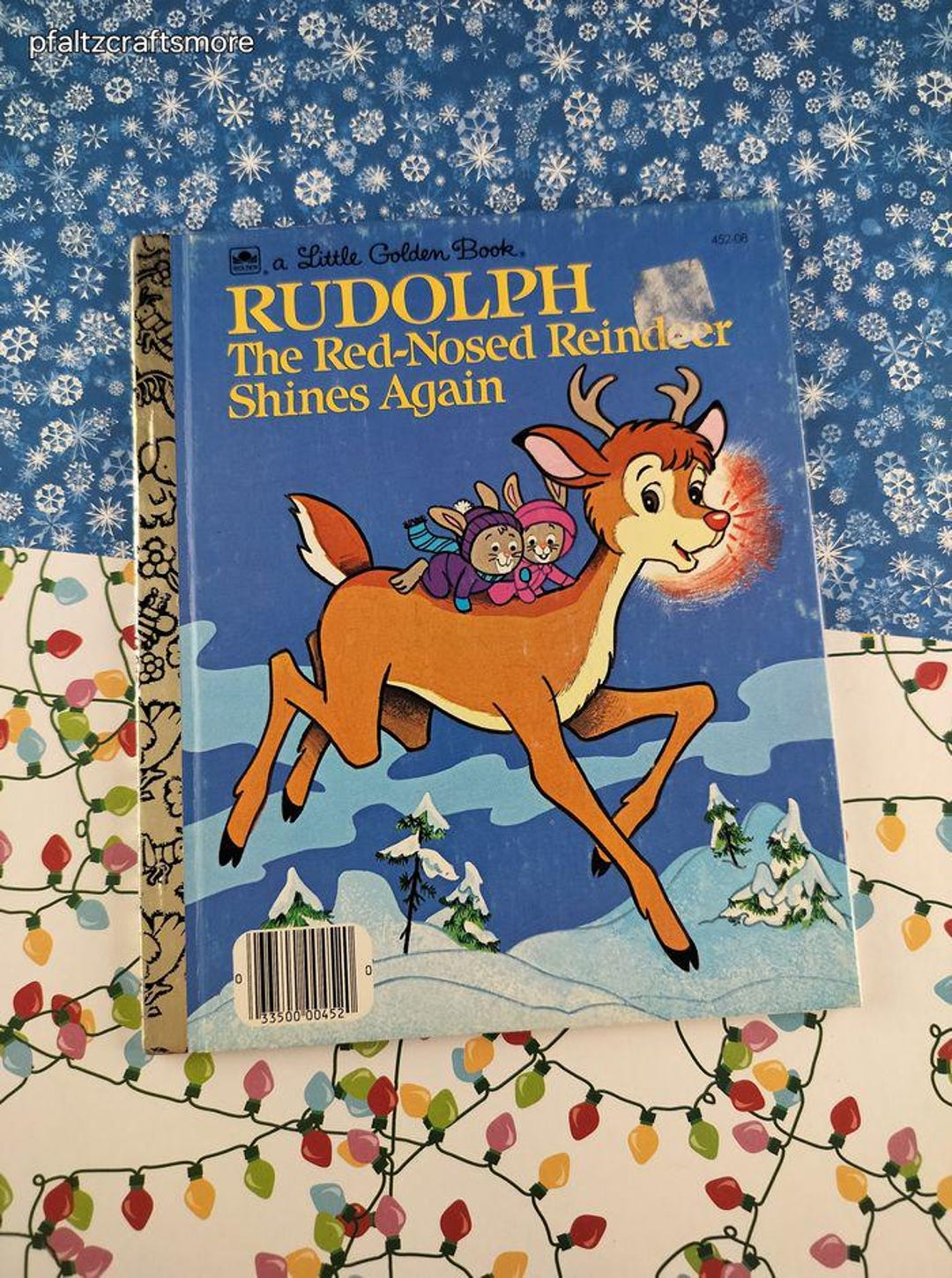 Vintage 1982 Little Golden Book: Rudolph the Red-nosed Reindeer Shines ...