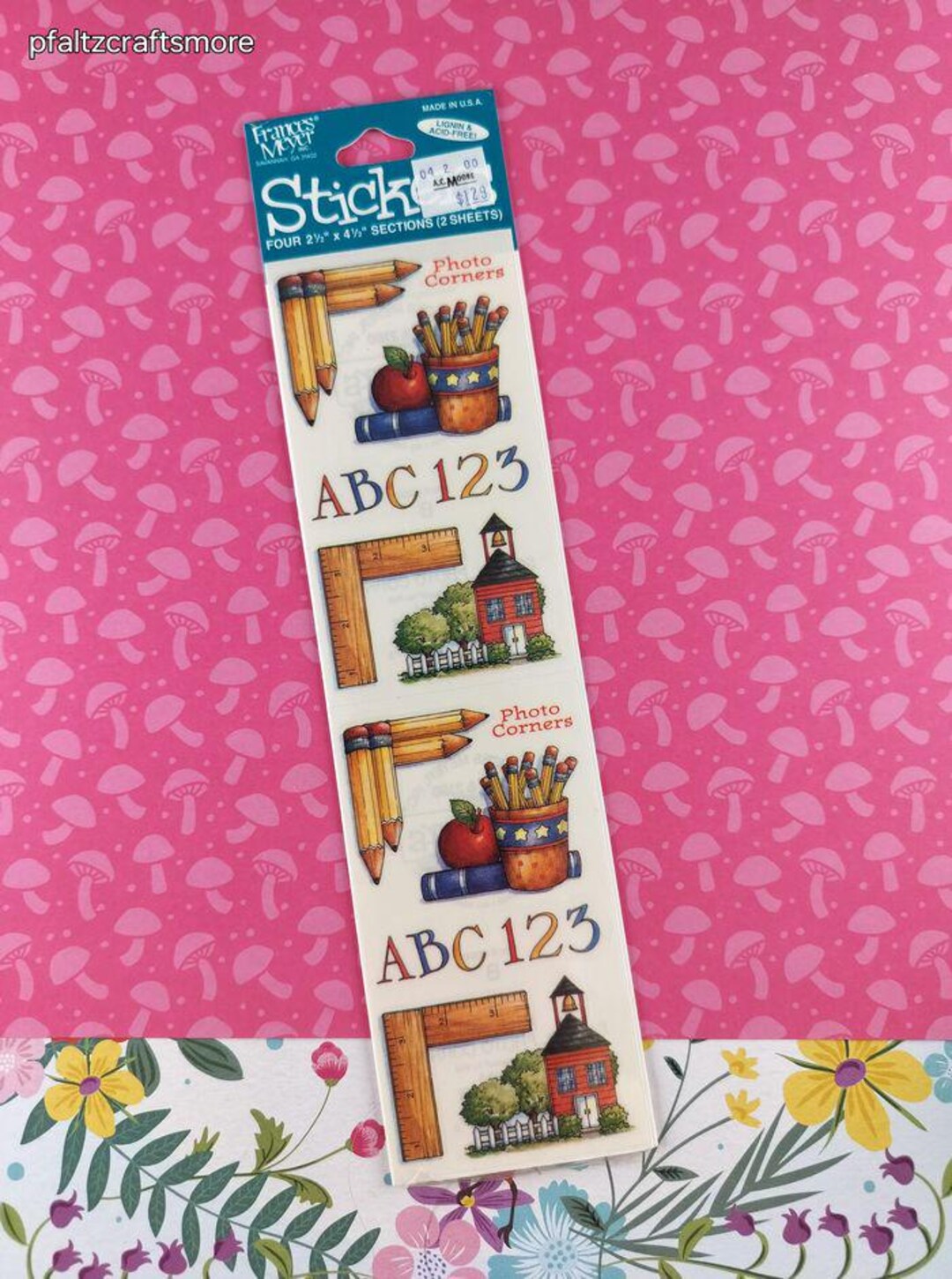 Vintage Frances Meyer FMI School Photo Corners Stickers, 2 Sheets New ...