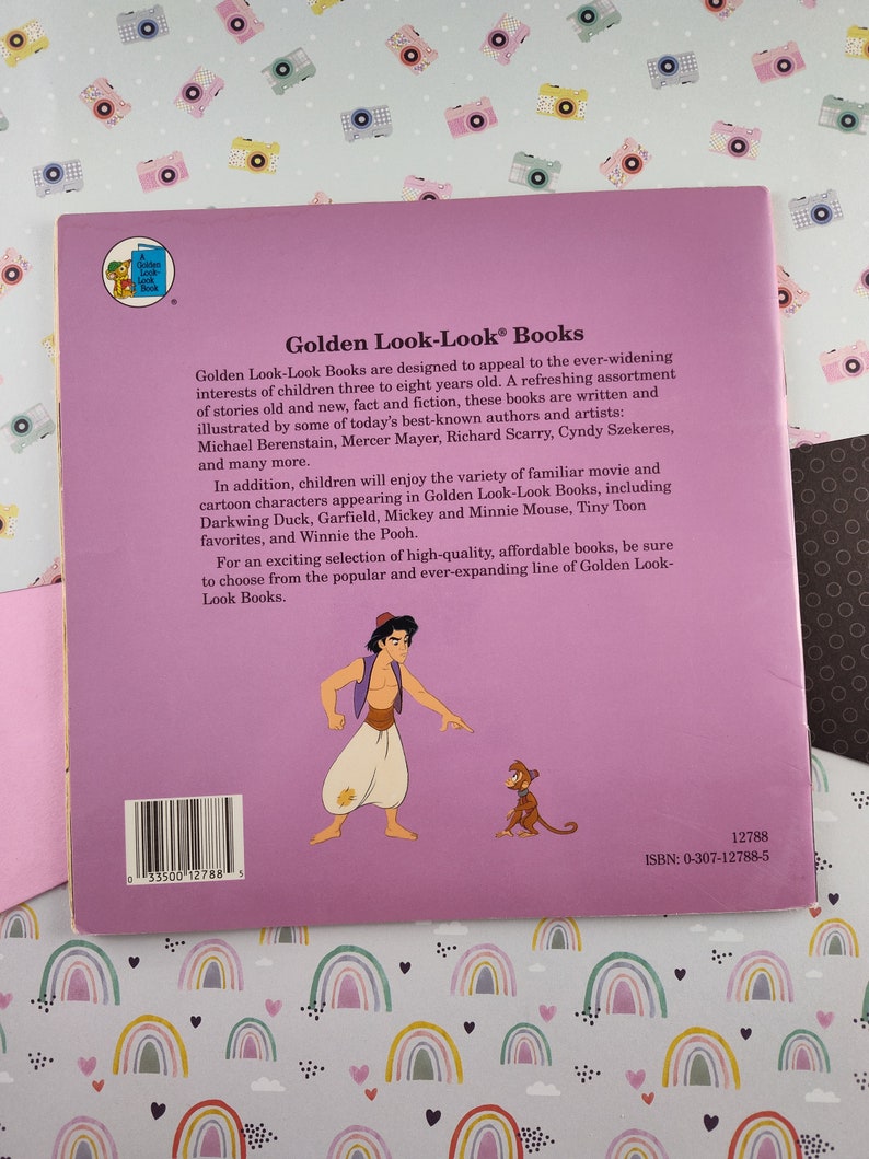 Vintage 1993 Disney's Aladdin Monkey Business Golden Books Softcover - Etsy