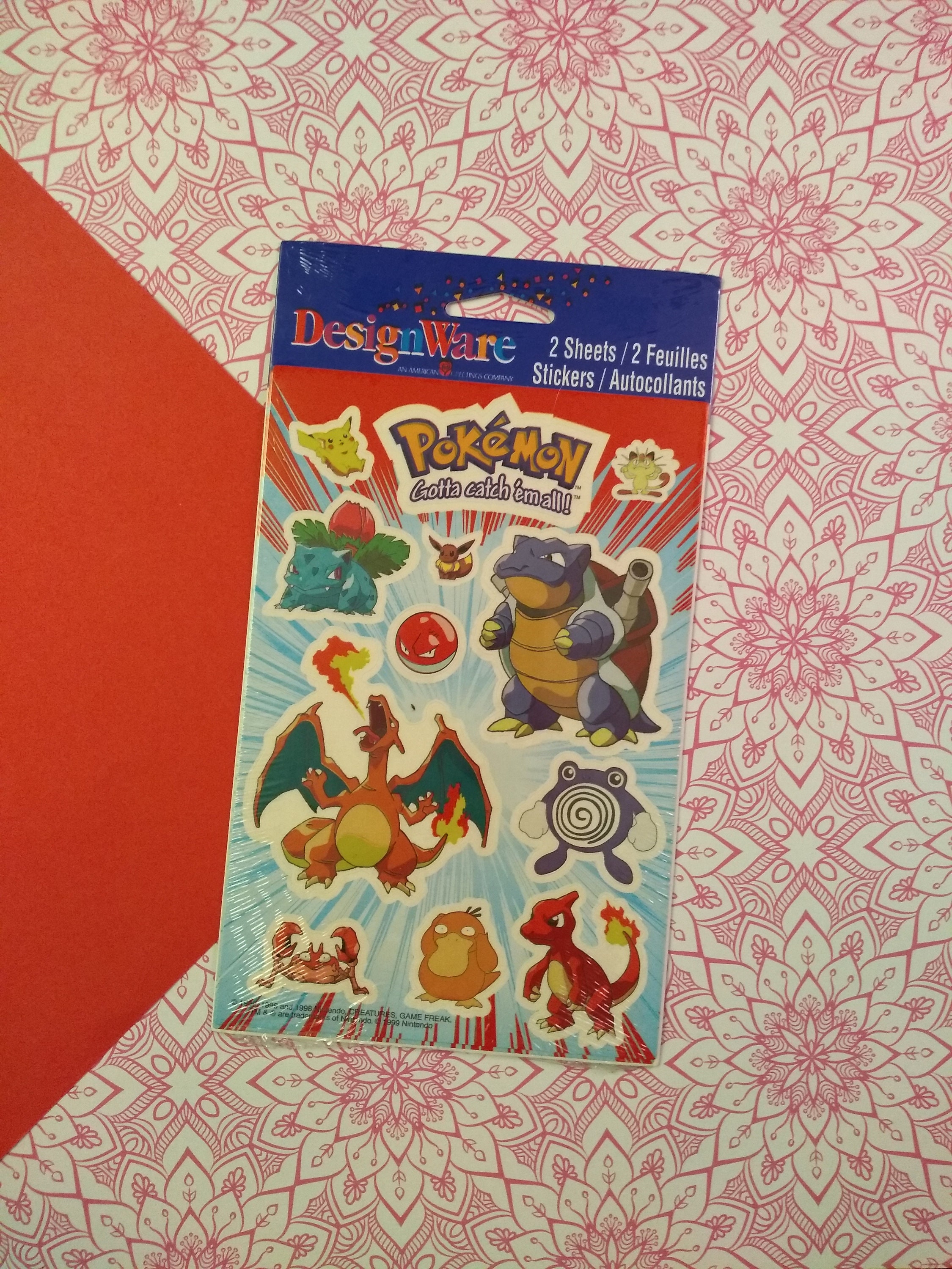 Vintage 1999 Official Nintendo DesignWare Pokemon Stickers | Etsy