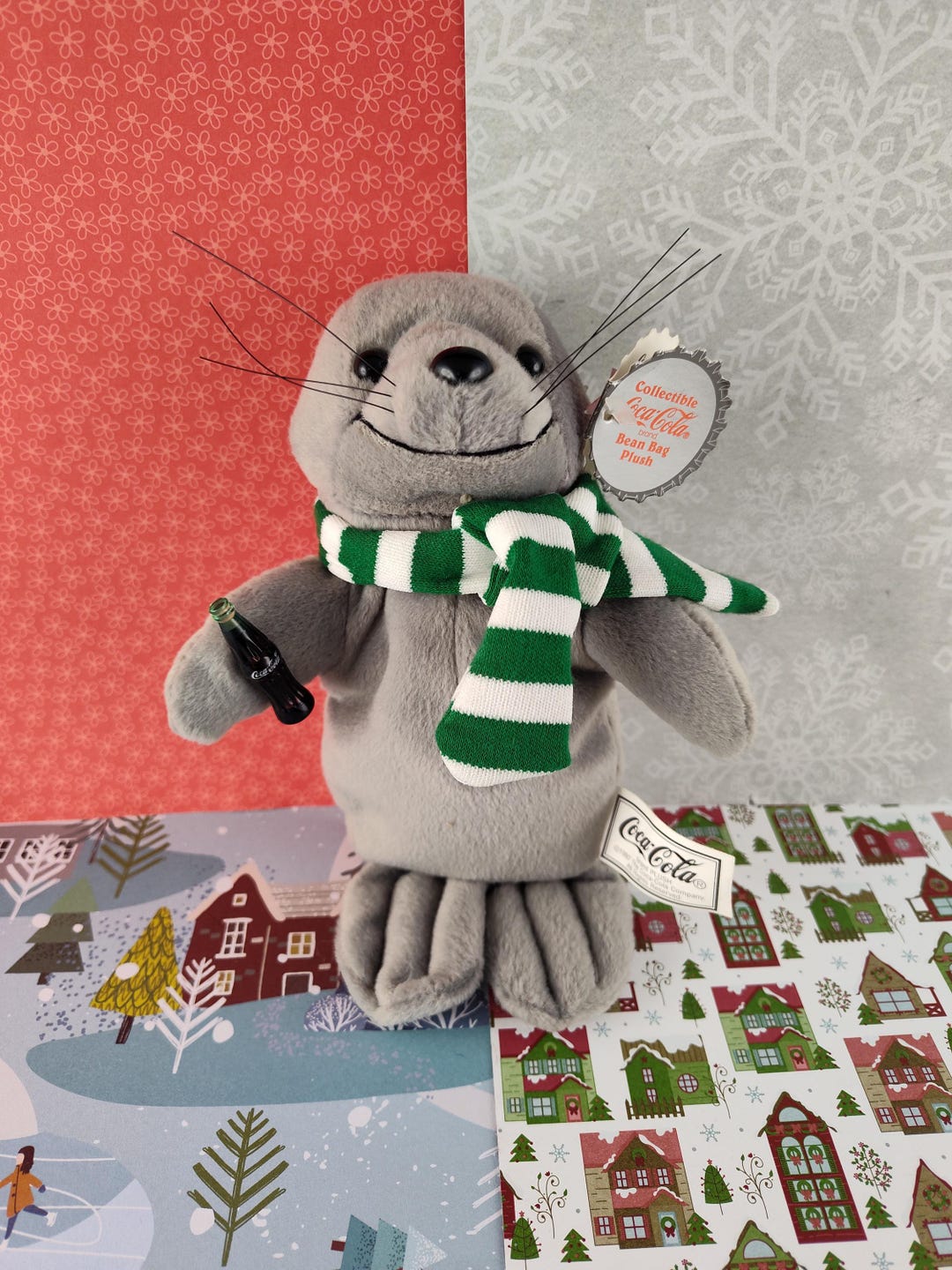 Vintage 1997 Coca-cola Beanbag Plush Seel Toy, W/tag - Etsy