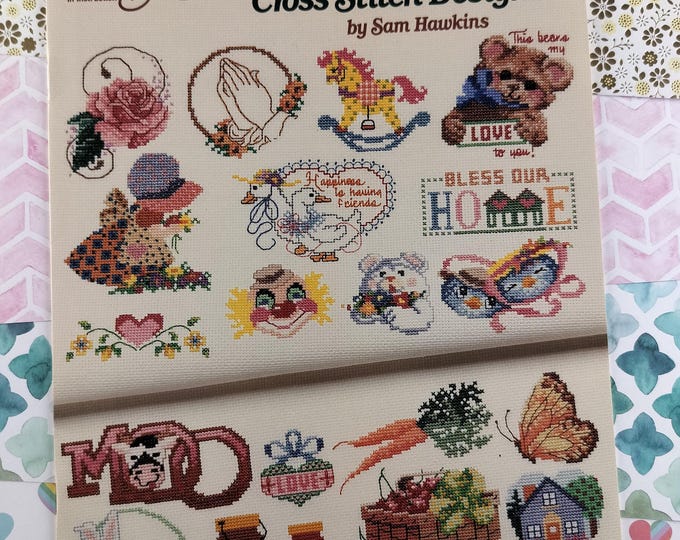 Vintage 1990 50 Cross Stitch Designs by Sam Hawkins Cross Stitch ...