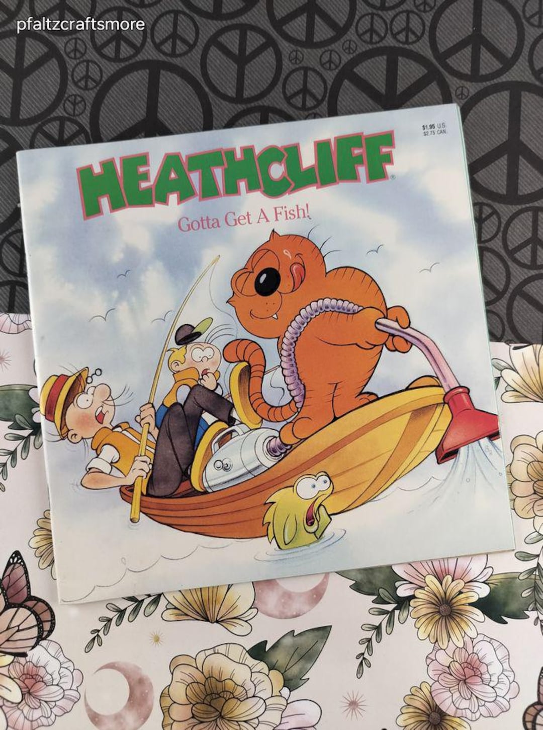 Vintage 1989 Heathcliff: Gotta Get a Fish! Watermill Press Softcover - Etsy