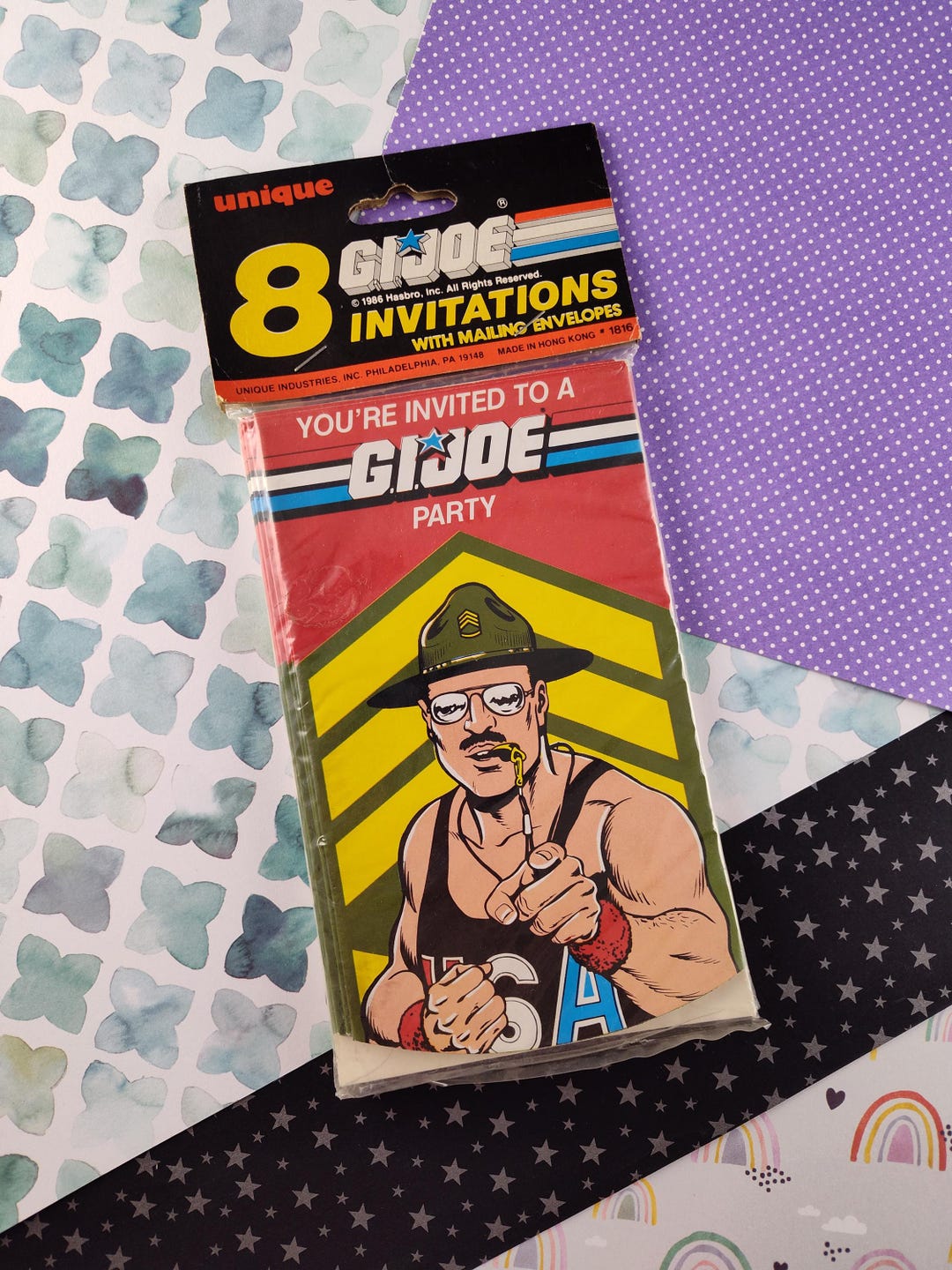 Vintage 1986 GI Joe Party Invitations Pack/8, New & SEALED, Unopened ...