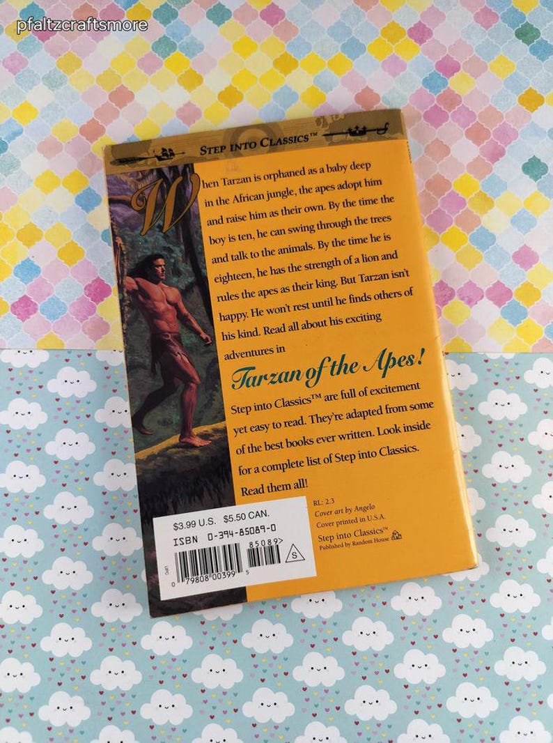 VTG 1990's Tarzan of the Apes Step Into Classics Softcover - Etsy