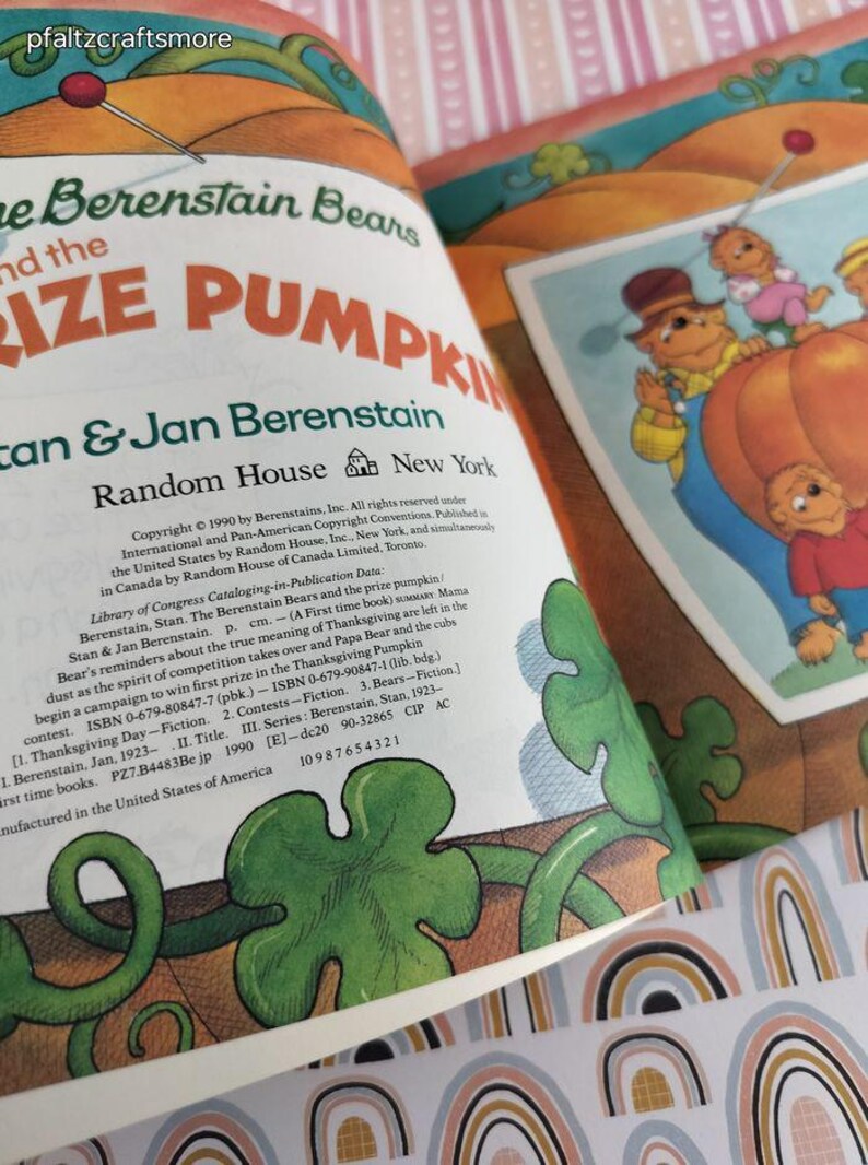 Vintage 1990 the Berenstain Bears "prize Pumpkin" by Stan & Jan ...