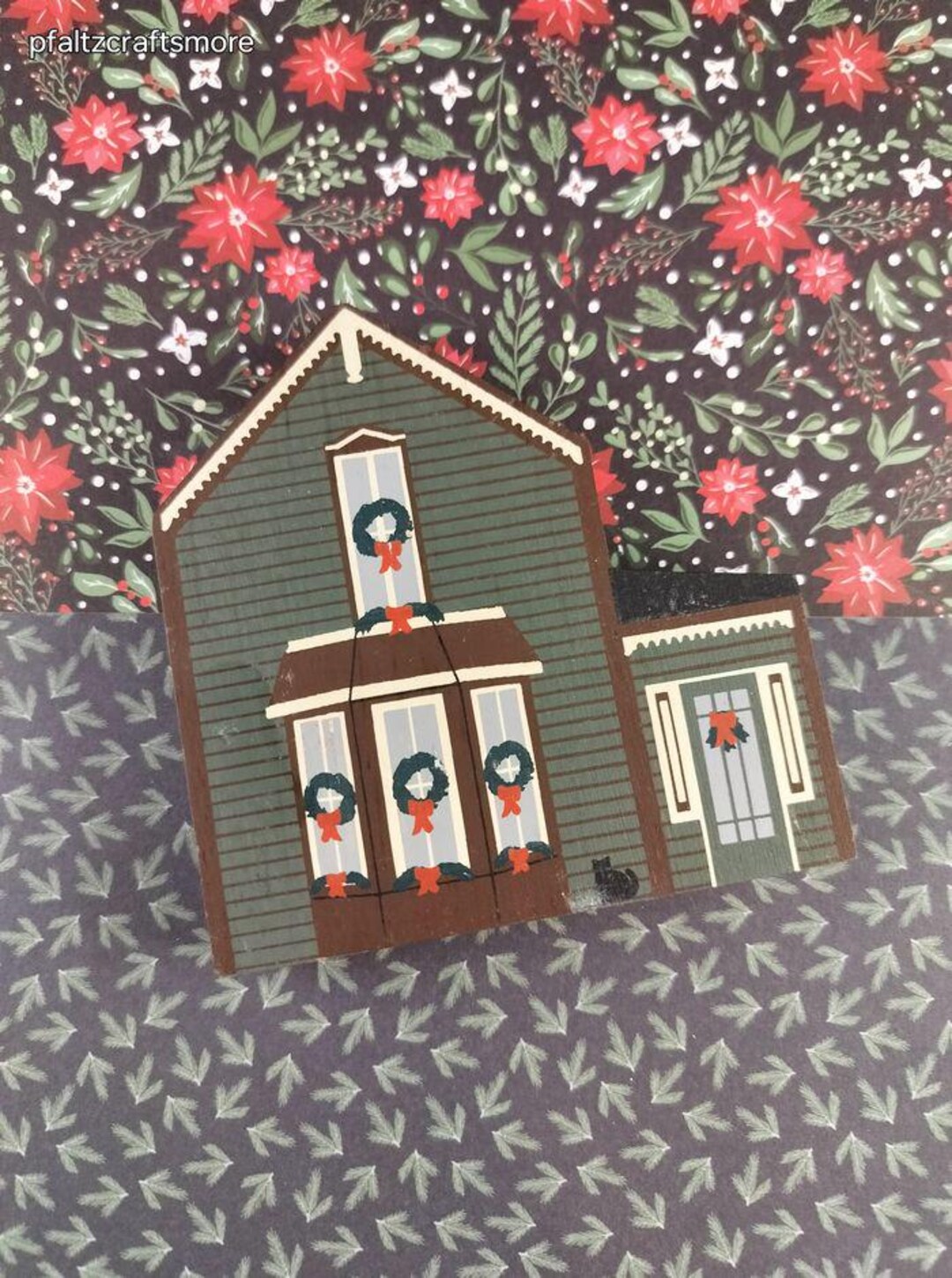 Vintage 1991 the Cat's Meow Rocky Mountain Christmas Tabor House Wooden ...