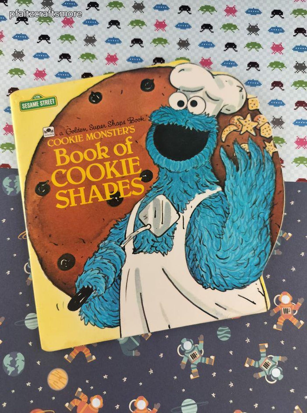 Vintage 1991 Golden Super Shape Book Sesame Street Cookie Monster's ...