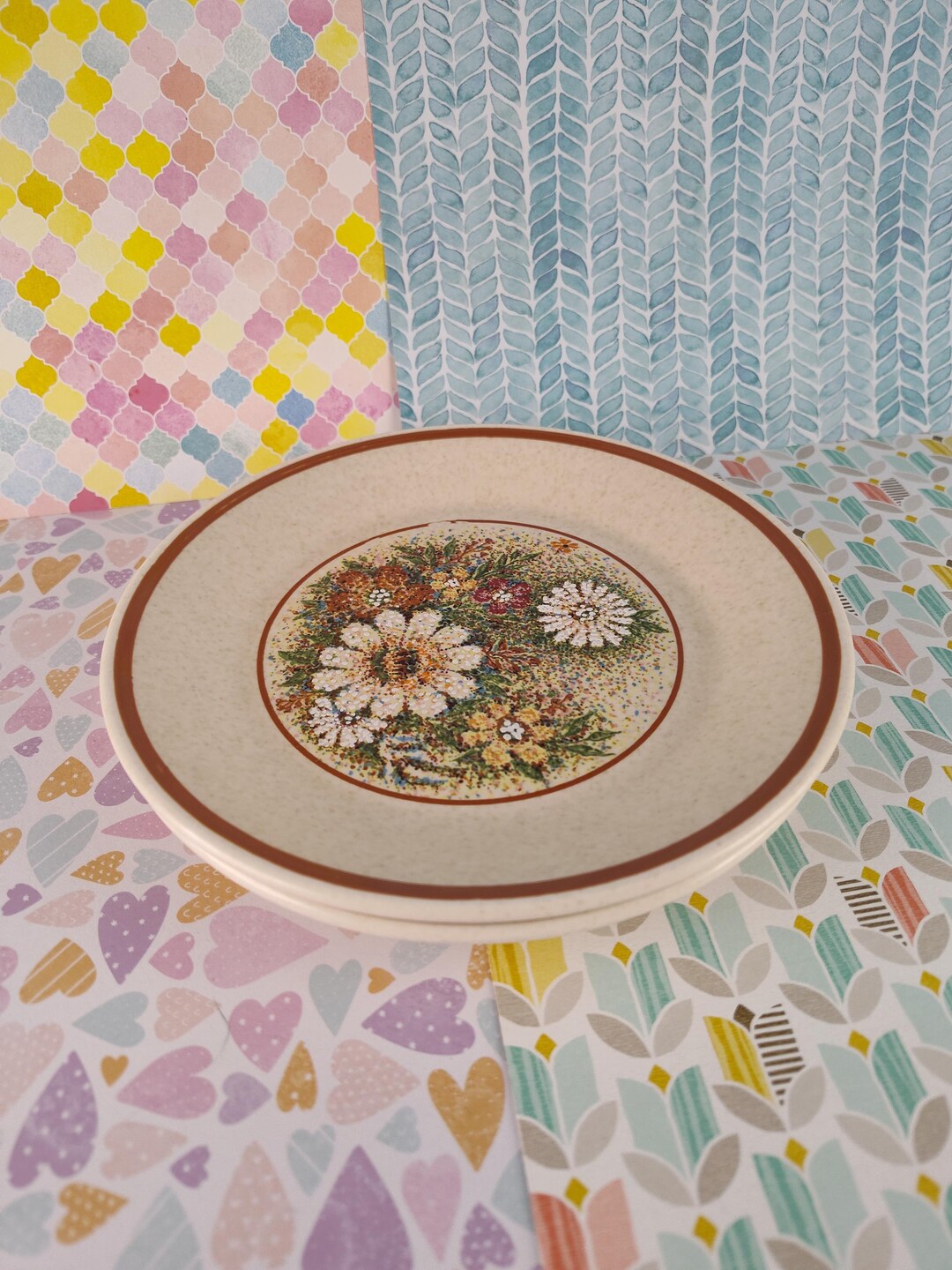 Vintage Temper-ware by Lenox "magic Garden" Appetizer/dessert Plate Set ...