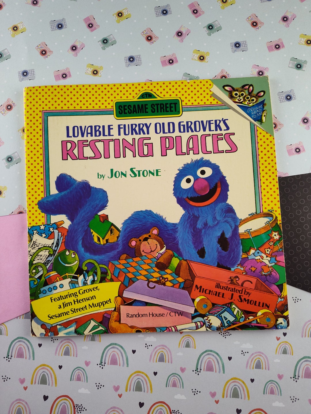 Vintage 1984 Sesame Street Lovable Furry Old Grover's Resting Places ...