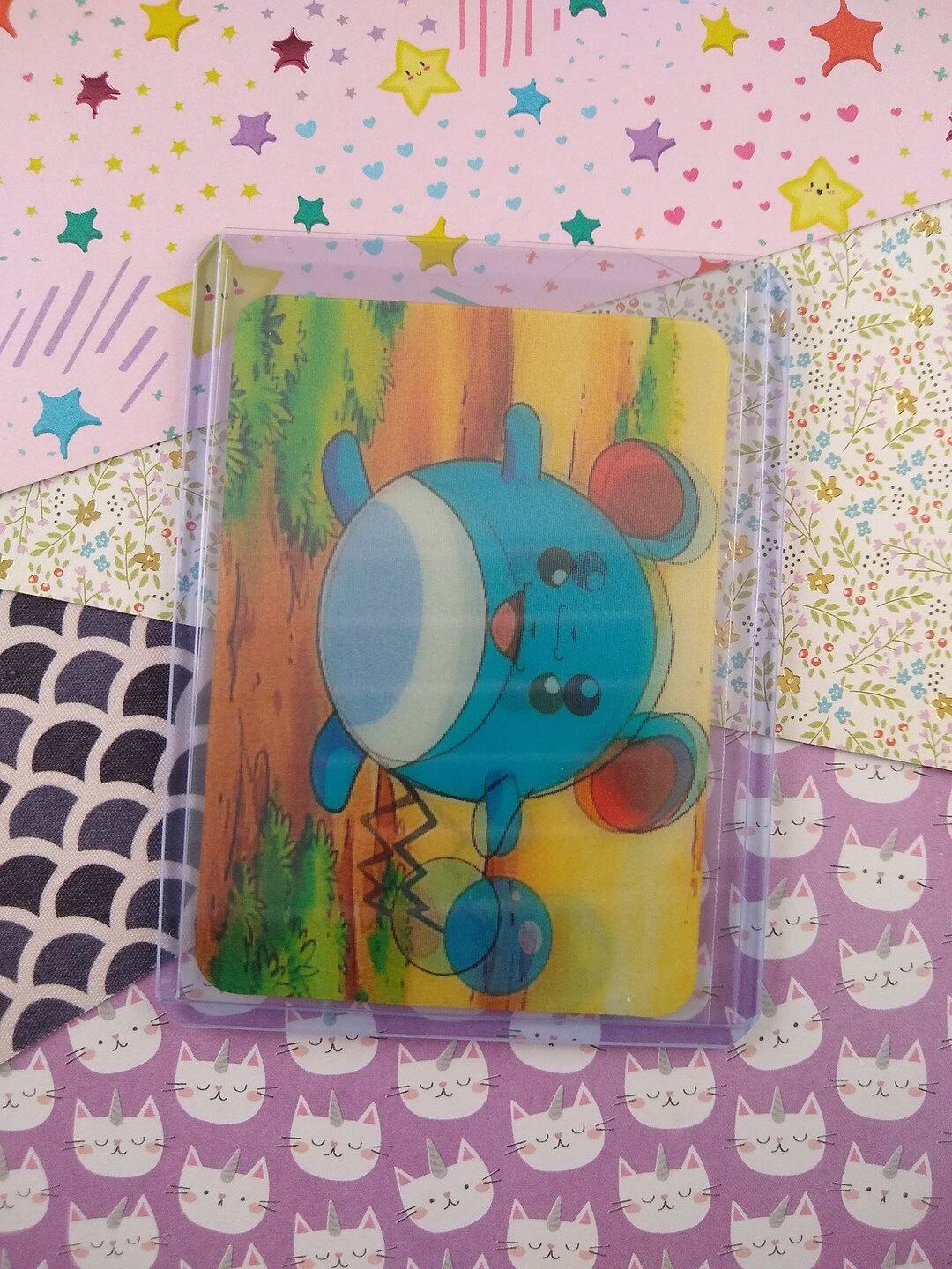 CLEARANCE Vintage 1990's Pokemon Viz Video Lenticular Promo Card Marill ...