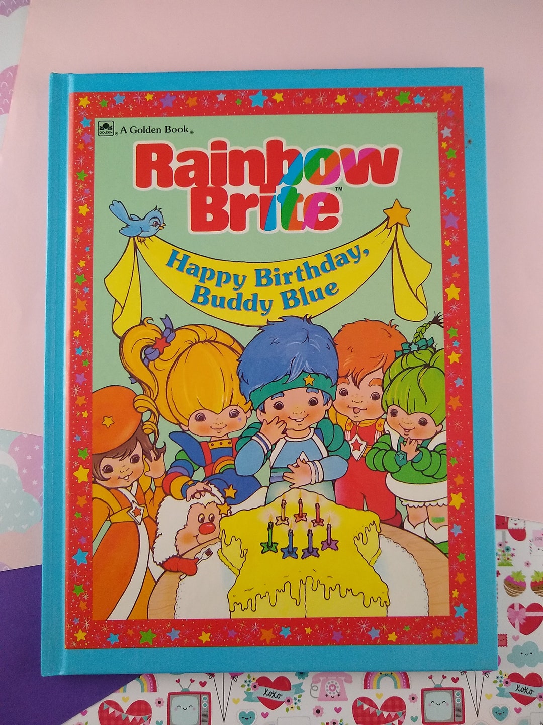 Vintage 1984 Rainbow Brite: Happy Birthday, Buddy Blue Hardcover Golden ...