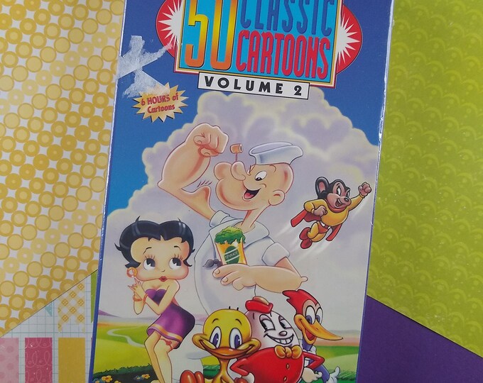 Vintage 1997 50 Classic Cartoons: Volume 2 VHS Tape, New / Sealed - Etsy