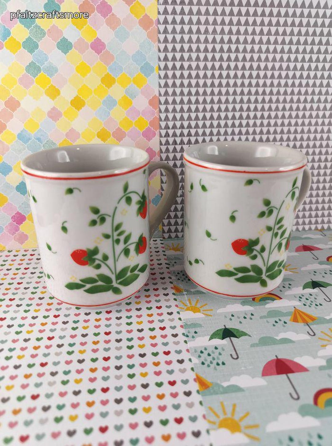 Vintage 1984 Porcelana Veracruz Peachtree Designs Strawberries Ceramic ...