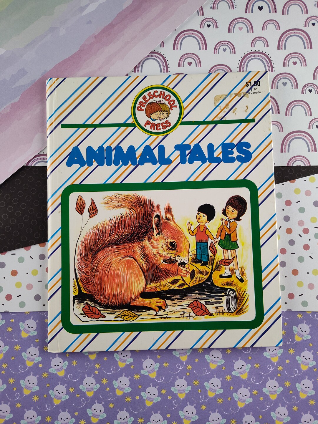 Vintage Preschool Press Hardcover "animal Tales", Good Condition - Etsy