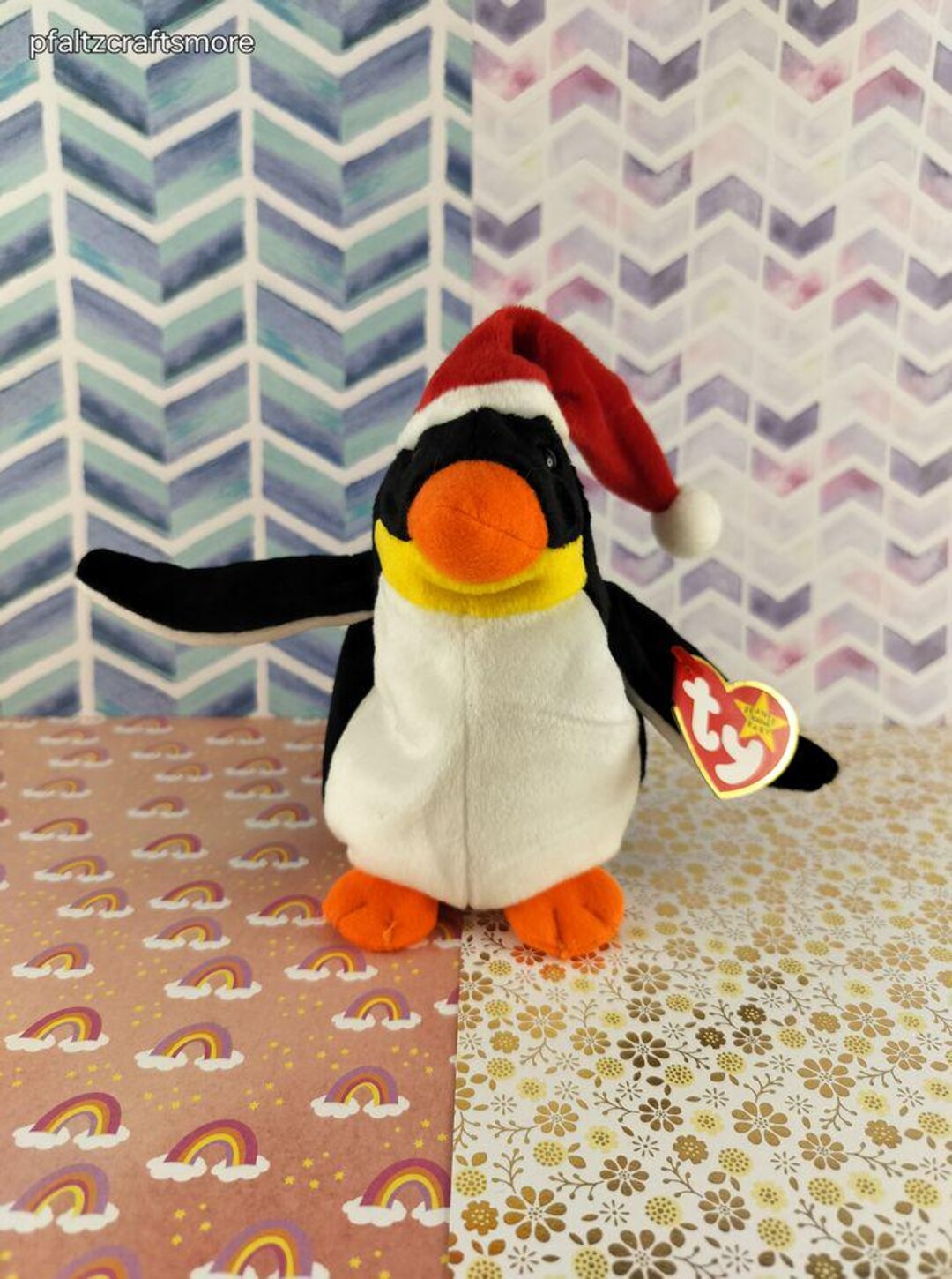 Vintage TY Beanie Baby - Zero, Christmas Penguin - January 2, 1998 - Etsy