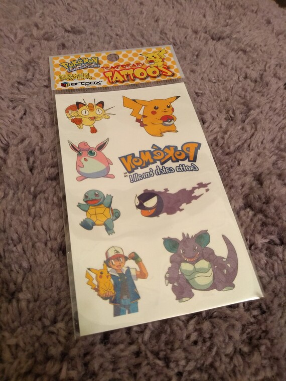 Pokemon Fake Tattoos 💖 Pokemon Body Tattoo L Temporary Face