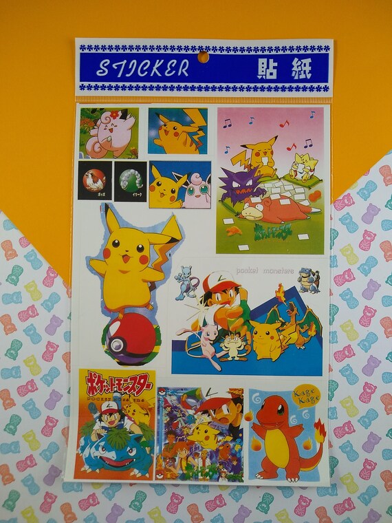 Vintage Pokemon Japanese Release Full Oversized Large Sticker | Etsy