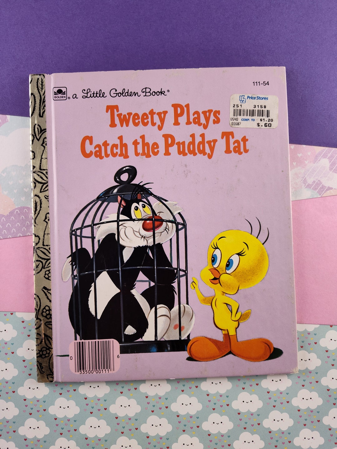 Vintage 1975 Hardcover Little Golden Book: Tweety Plays Catch the Puddy ...