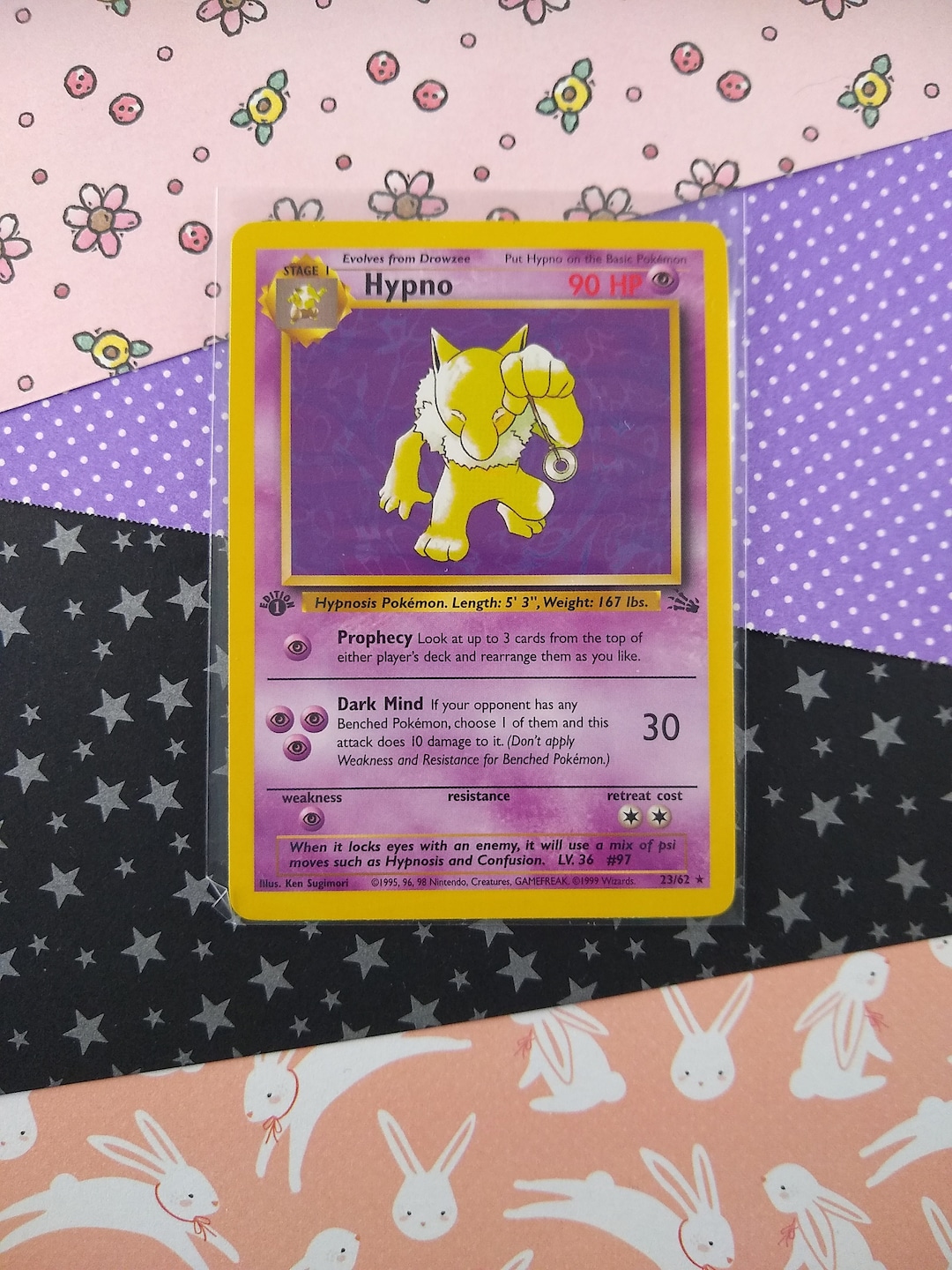 CLEARANCE Vintage Rare - 1st Edition Hypno Fossil Non-holo Pokemon Card ...