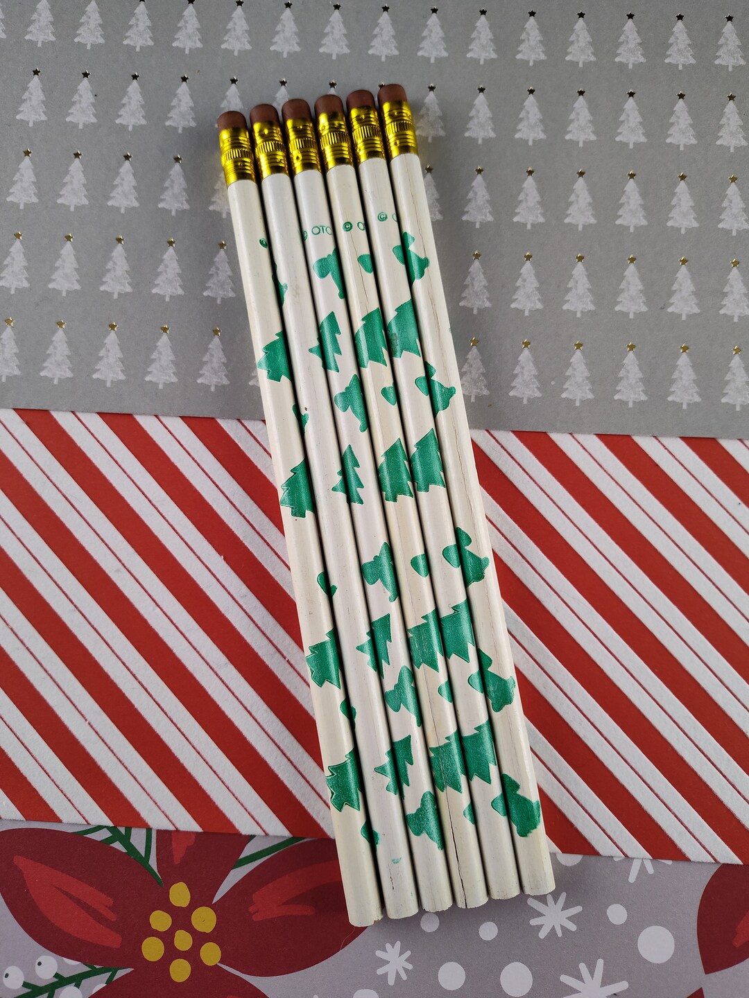 Vintage Christmas Holiday Pencil Set of 6 Unsharpened/unused - Etsy