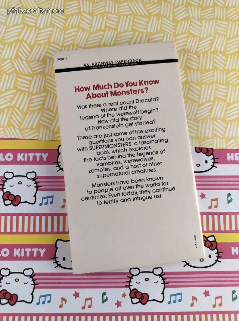 Vintage 1978 1st Printing Super-monsters by Daniel Cohen Softcover - Etsy