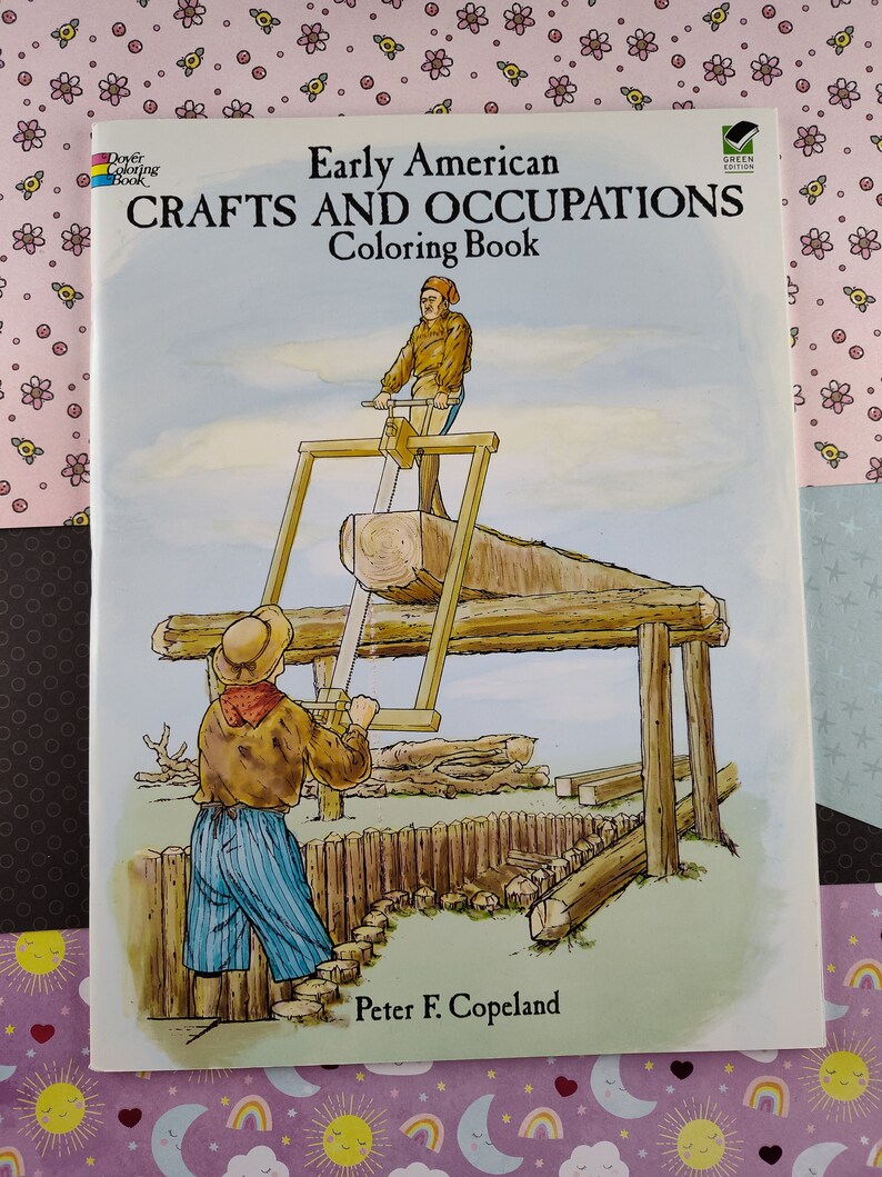 Vintage 1994 Early American Crafts and Occupations Dover Coloring Book ...