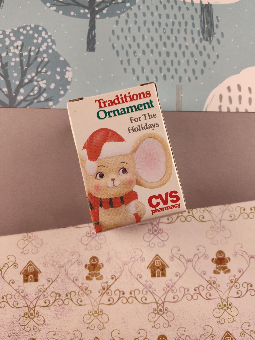 Vintage 1994 Christmas Mouse CVS Pharmacy Traditions Ornament NEW - Etsy