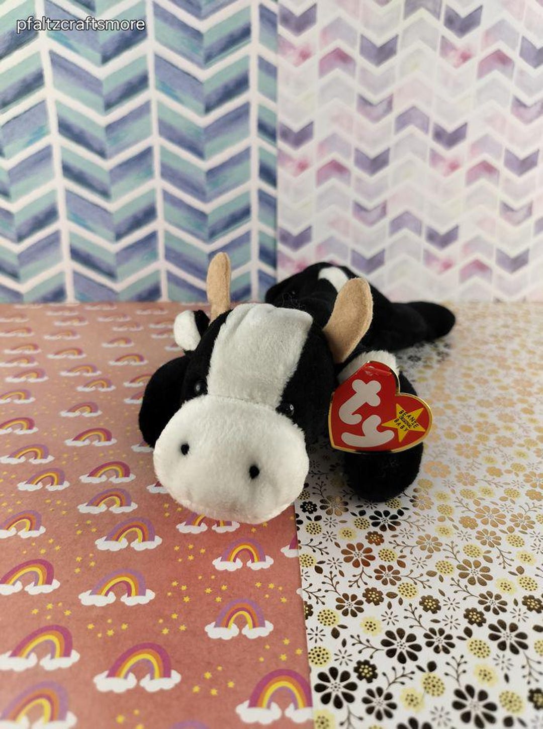 Vintage TY Beanie Baby - Daisy, Cow - May 10, 1994 - Etsy