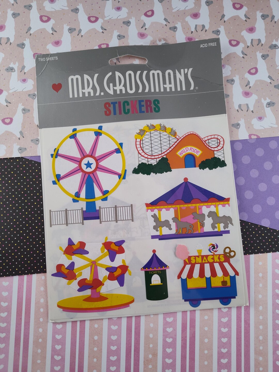 Vintage Mrs. Grossman's Stickers, Carnival, 2 Sheets New & Sealed - Etsy