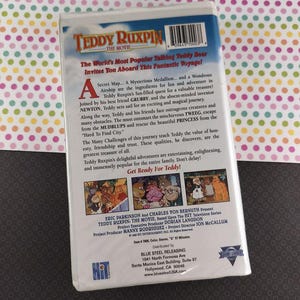 Vintage 1999 Teddy Ruxpin the Movie Clamshell VHS Tape, Great Shape - Etsy