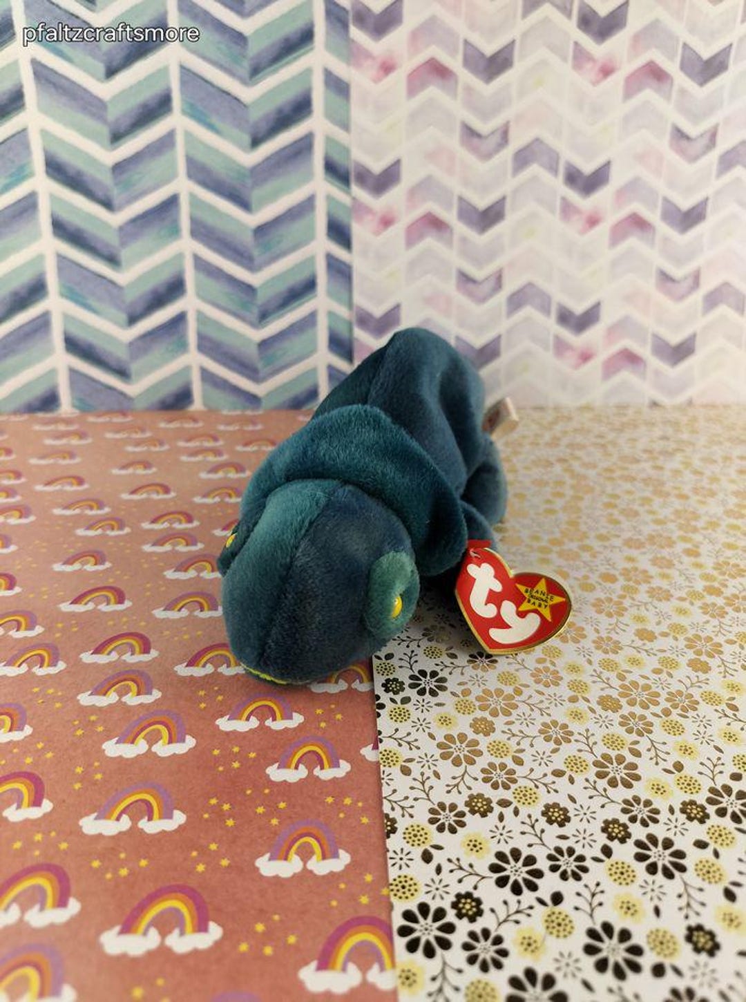 TY Beanie Baby - Chameleon, Rainbow - October 14, 1997 - Etsy