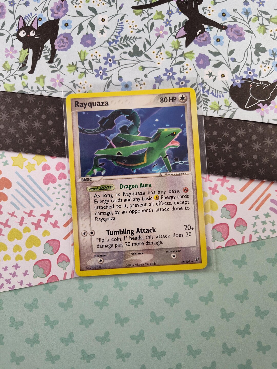 Vintage Rare - Rayquaza Deoxys Non-holo Pokemon Card 22/107 - VG - Etsy
