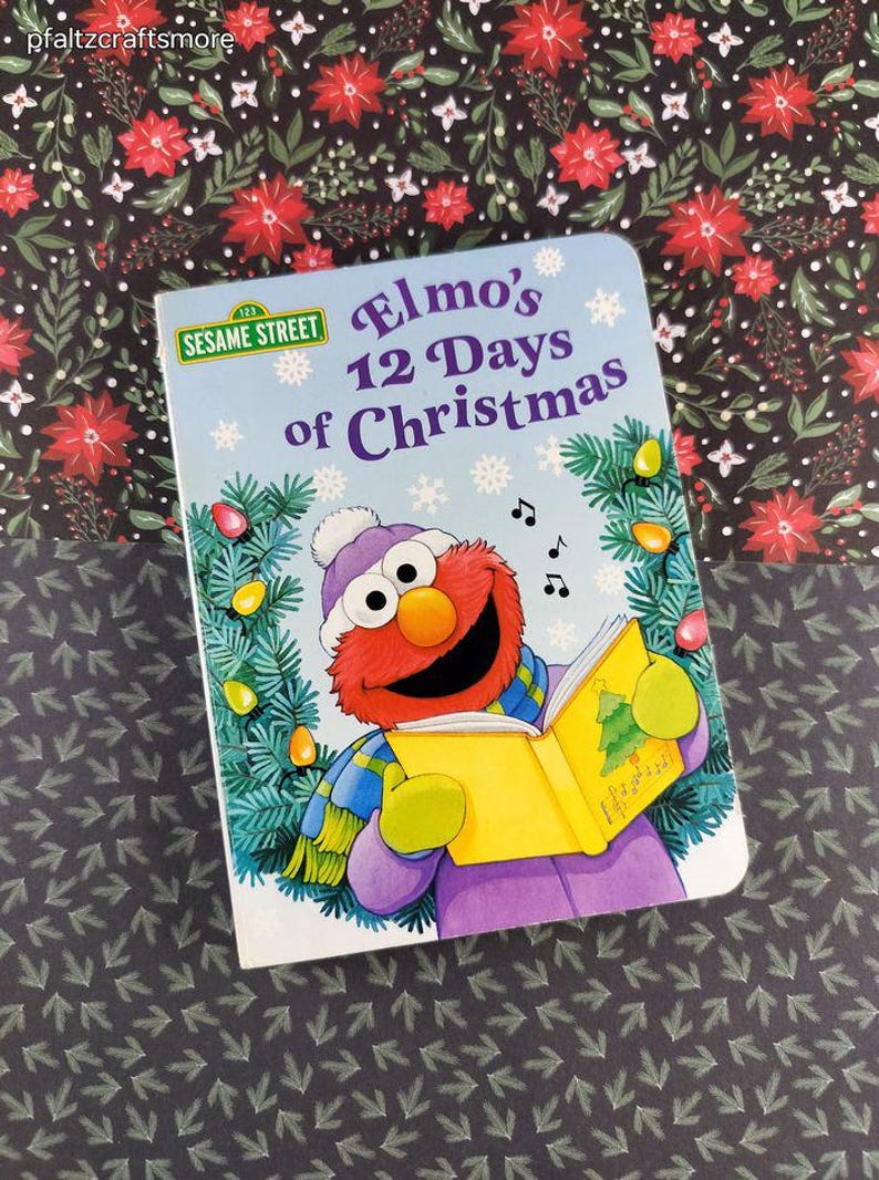 Vintage 1996 Sesame Street Elmo's 12 Days of Christmas Miniature Board ...