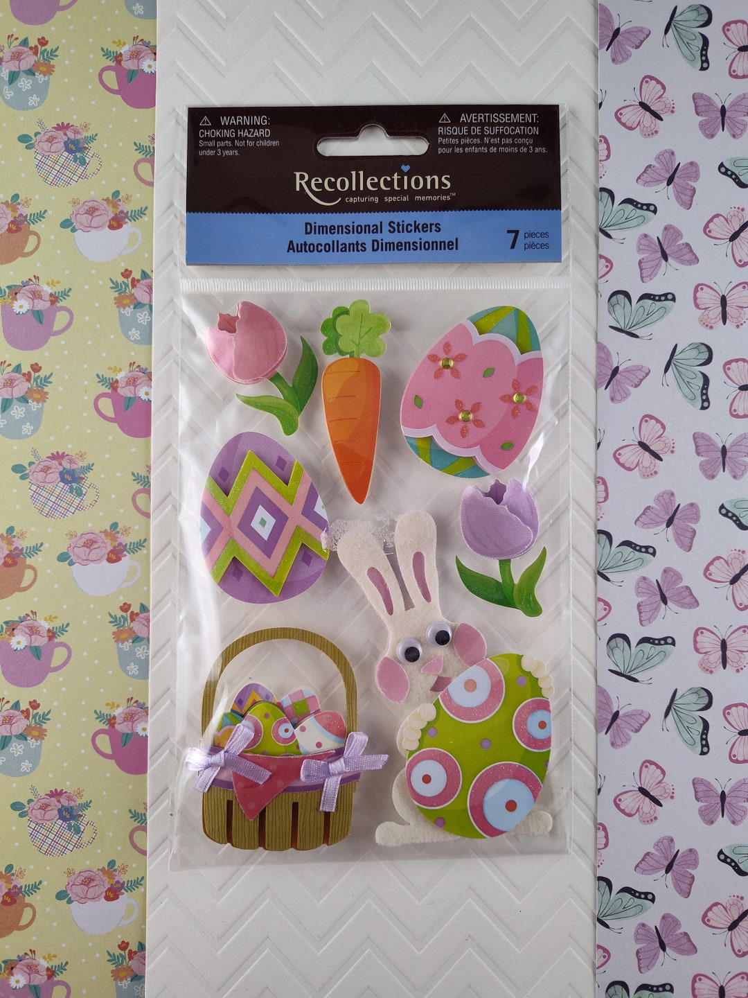 Recollections Easter Bunny Rabbit 3-dimensional Sticker Pack, New ...