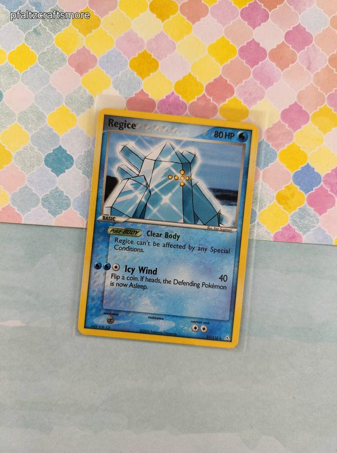 Vintage Rare - Regice Ex Holon Phantoms Non-holo Pokemon Card 27/110 ...