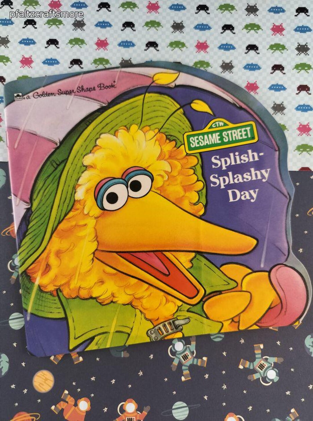 Vintage 1991 Golden Super Shape Book Sesame Street Splish-splashy Day ...