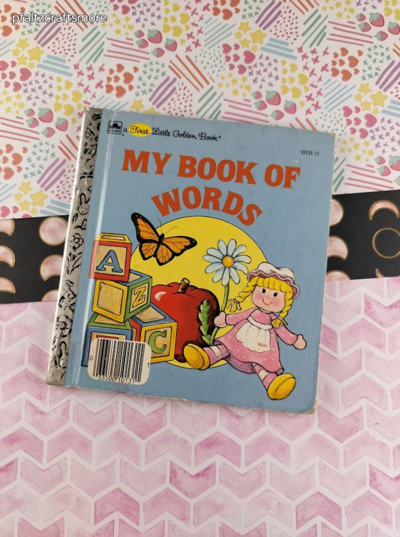 Vintage 1982 First Little Golden Book, My Book of Words, Hardcover - Etsy