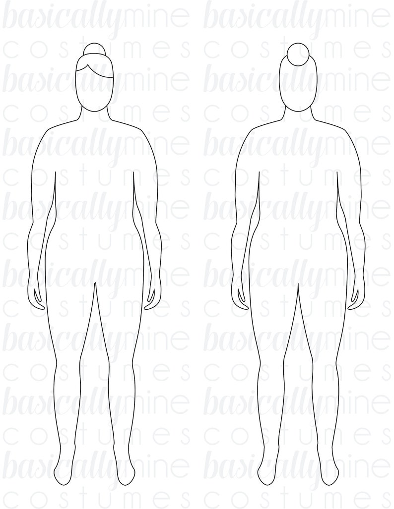Complete Crew Mannequin Sketch Templates - Etsy