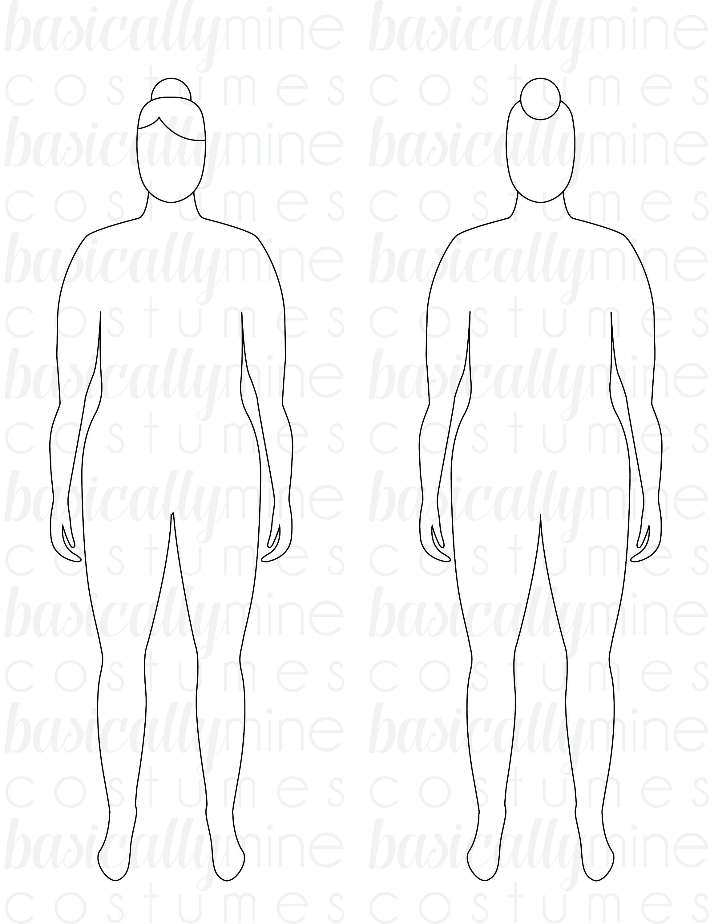Complete Crew Mannequin Sketch Templates - Etsy