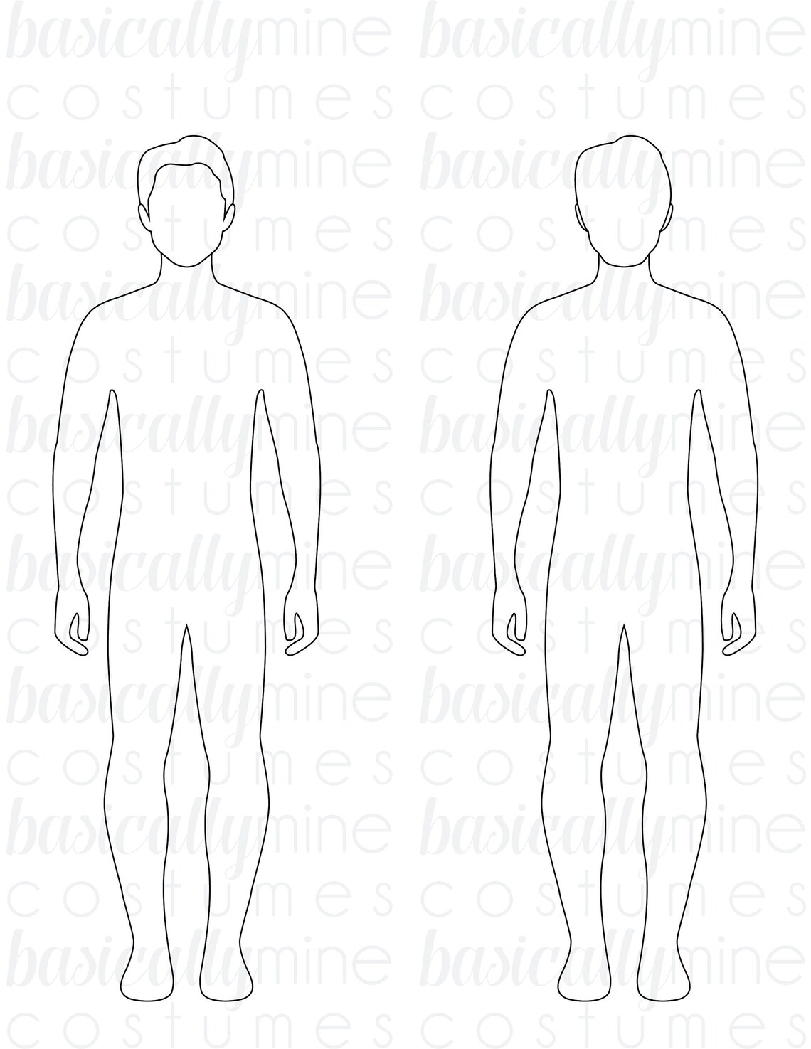 Complete Crew Mannequin Sketch Templates - Etsy