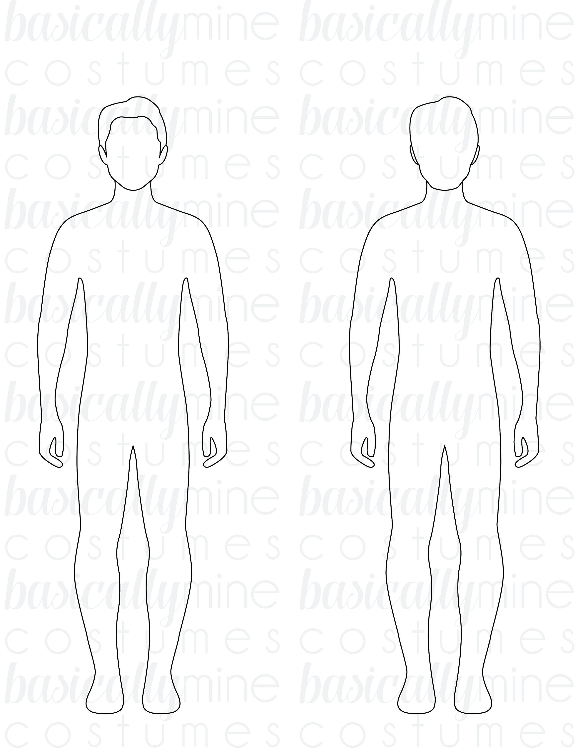 Complete Crew Mannequin Sketch Templates - Etsy