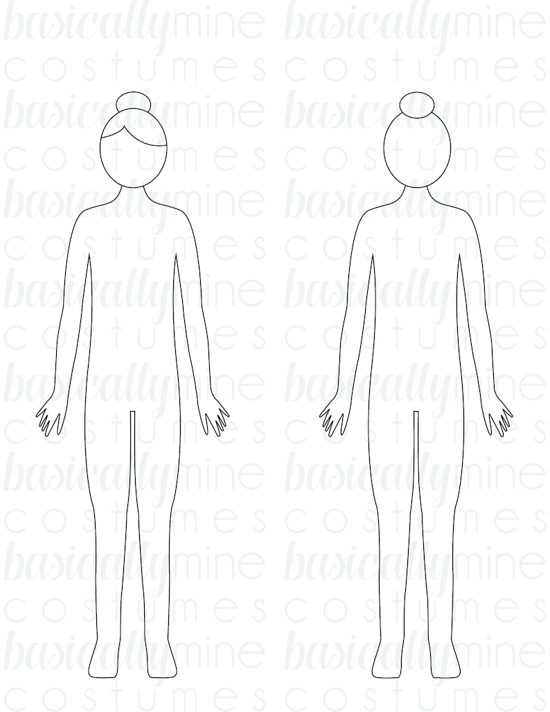 Complete Crew Mannequin Sketch Templates - Etsy