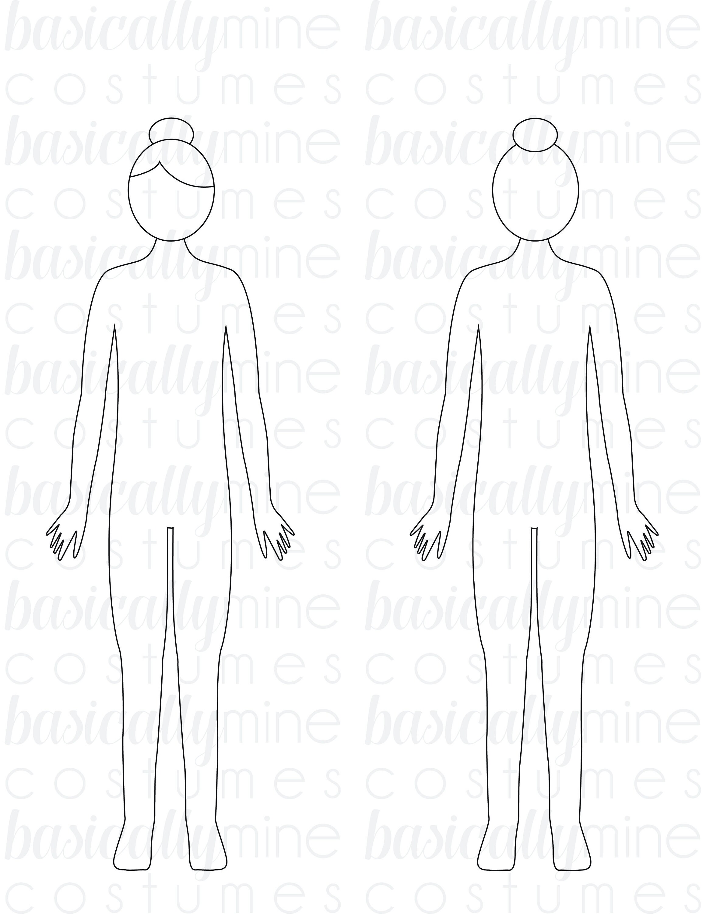 Complete Crew Mannequin Sketch Templates - Etsy
