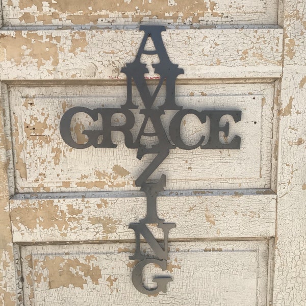 Amazing Grace Wall Decor Metal - Etsy