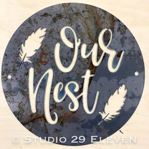Metal Sign: Our Nest - Etsy