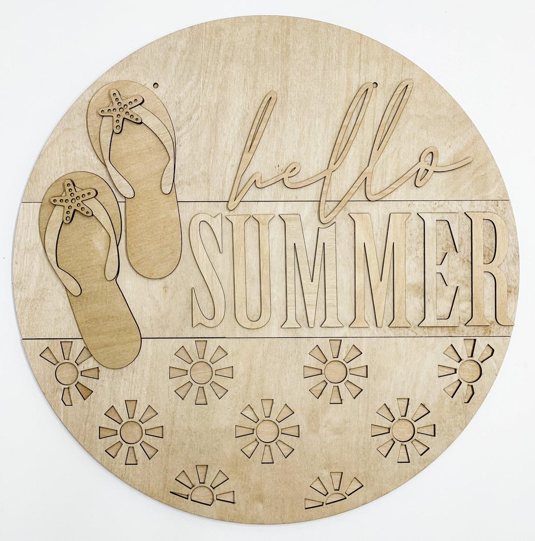DIY Hello Summer Flip Flops - Etsy