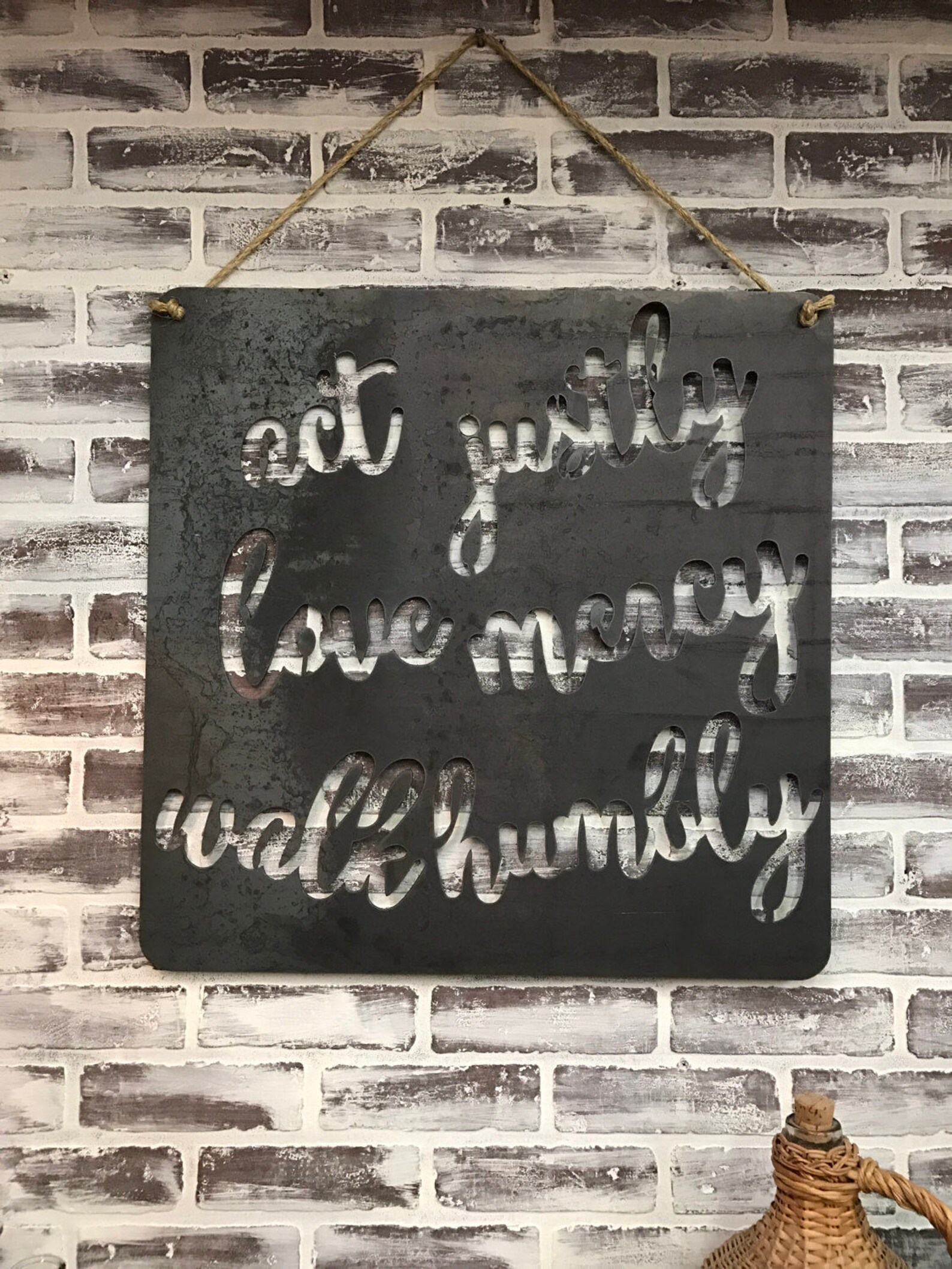 Metal sign: Act Justly | Etsy