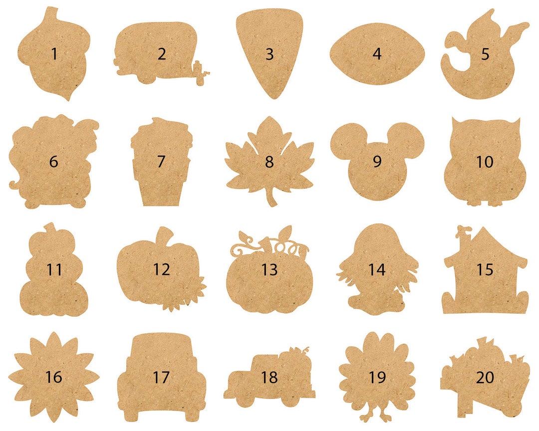 Wood Shapes Door Hanger Fall Package 5 Pieces - Etsy