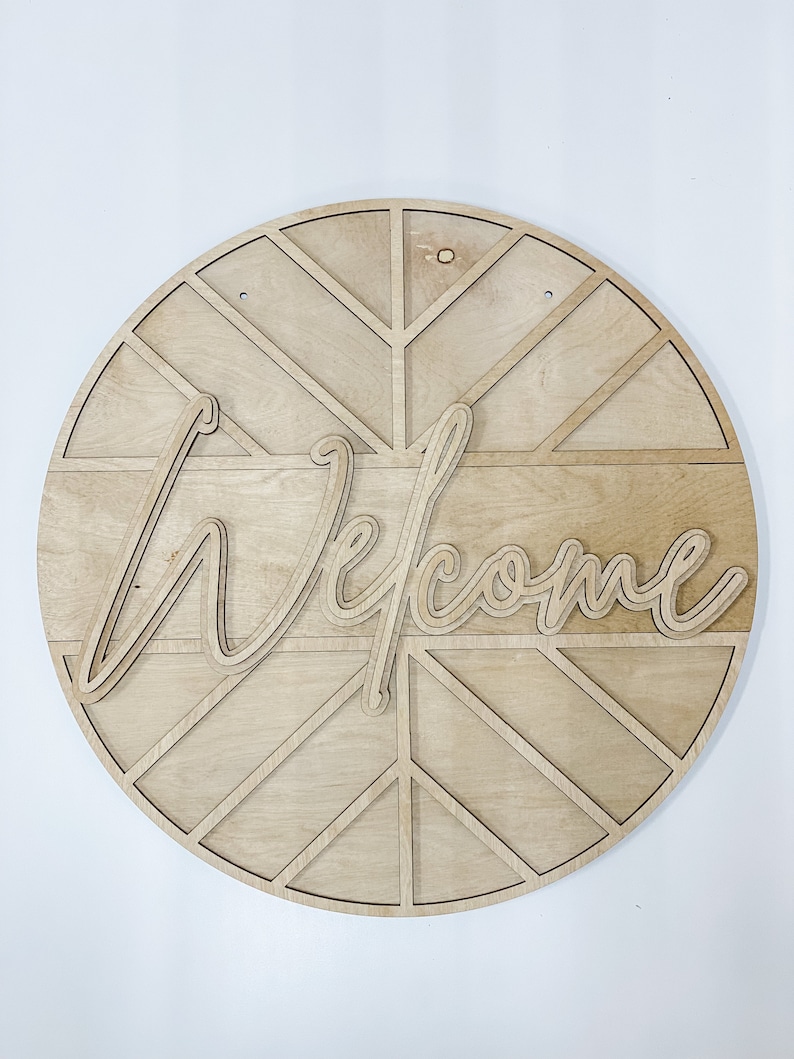BOHO Welcome - DIY Door Hanger - Etsy